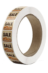 Size strip labels for organizing retail clothing